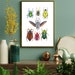Colorful Insect Wall Art, Neutral Nursery Bugs Illustration Print ...