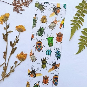 Bugs Bookmark, Insect Bookmarks, Beetles, Entomology Bookmarks, Gift ...