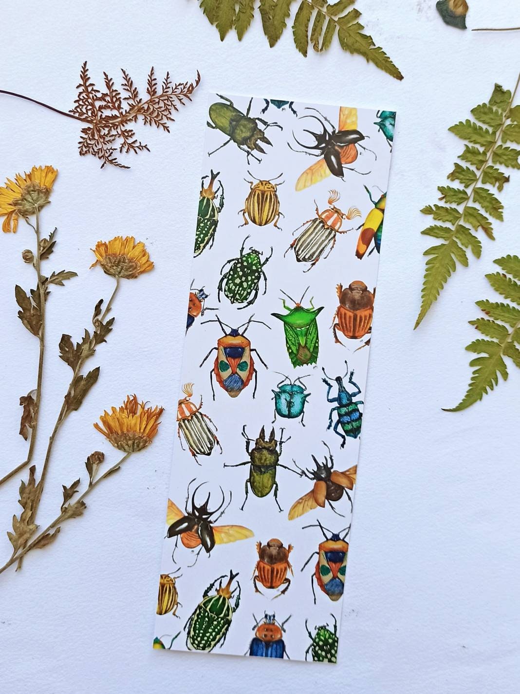 Bugs Bookmark, Insect Bookmarks, Beetles, Entomology Bookmarks, Gift ...