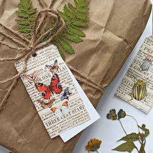 Gift Tags Digital Download, Bugs and Butterflies, Printable, Luggage ...