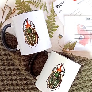 Insect Coffee Mug, Beetle Ceramic Cup, Teacher Gift, Entomology Gift ...