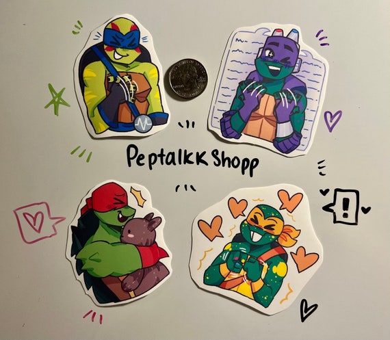 ROTTMNT Turtle Stimming Stickers - Etsy