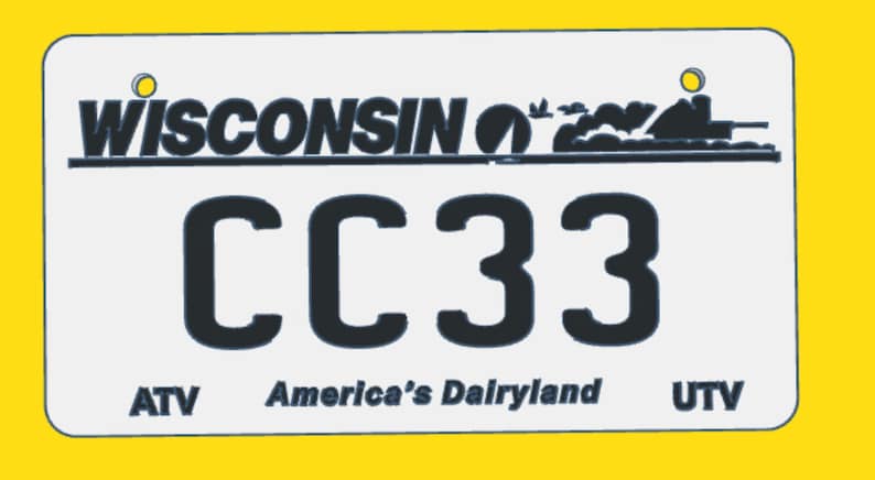 Wisconsin ATV/UTV Personalized License Plate - Etsy