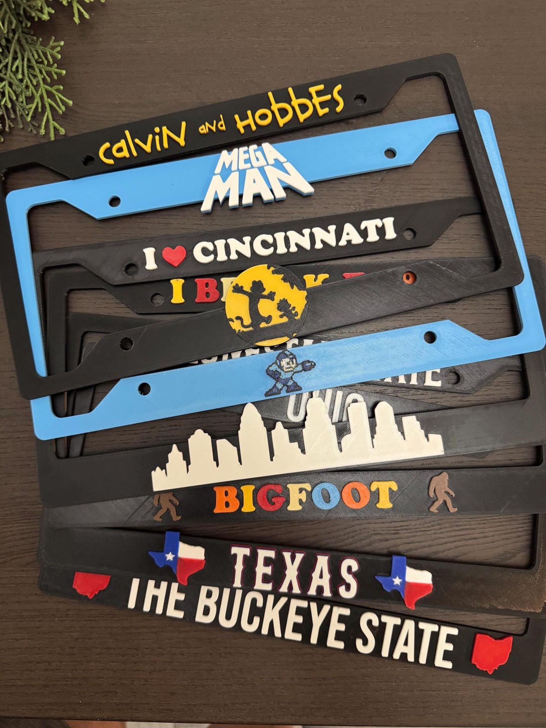 Custom 3d Printed License Plate Frame (text, Color, Font, and Logo) - Etsy