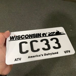 Wisconsin ATV/UTV Personalized License Plate - Etsy