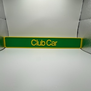 Club Car DS Name Plate With Custom Color (15.75"x2.25) - Etsy
