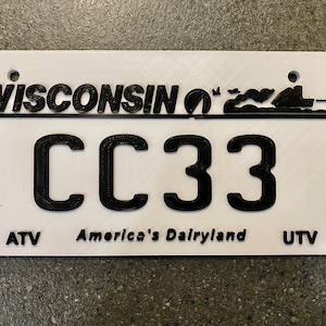 Wisconsin ATV/UTV Personalized License Plate - Etsy