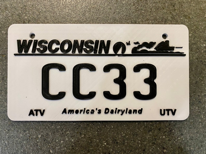 Wisconsin ATV/UTV Personalized License Plate - Etsy