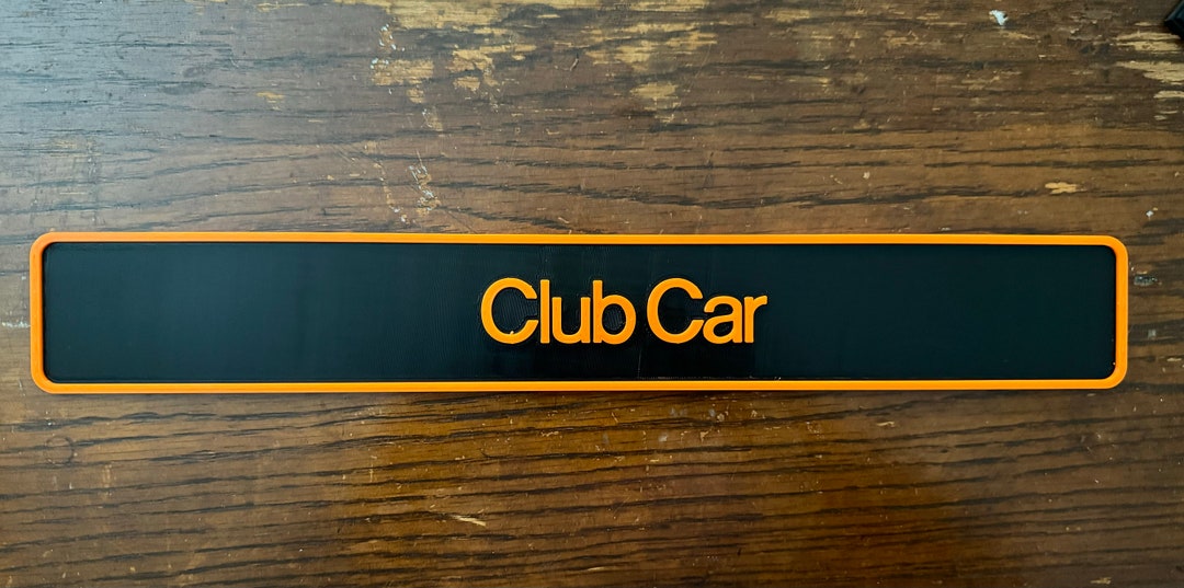 Club Car DS Name Plate With Custom Color (15.75"x2.25) - Etsy