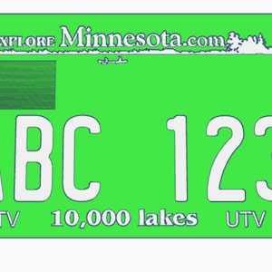 Minnesota ATV/UTV Custom License Plate - Etsy