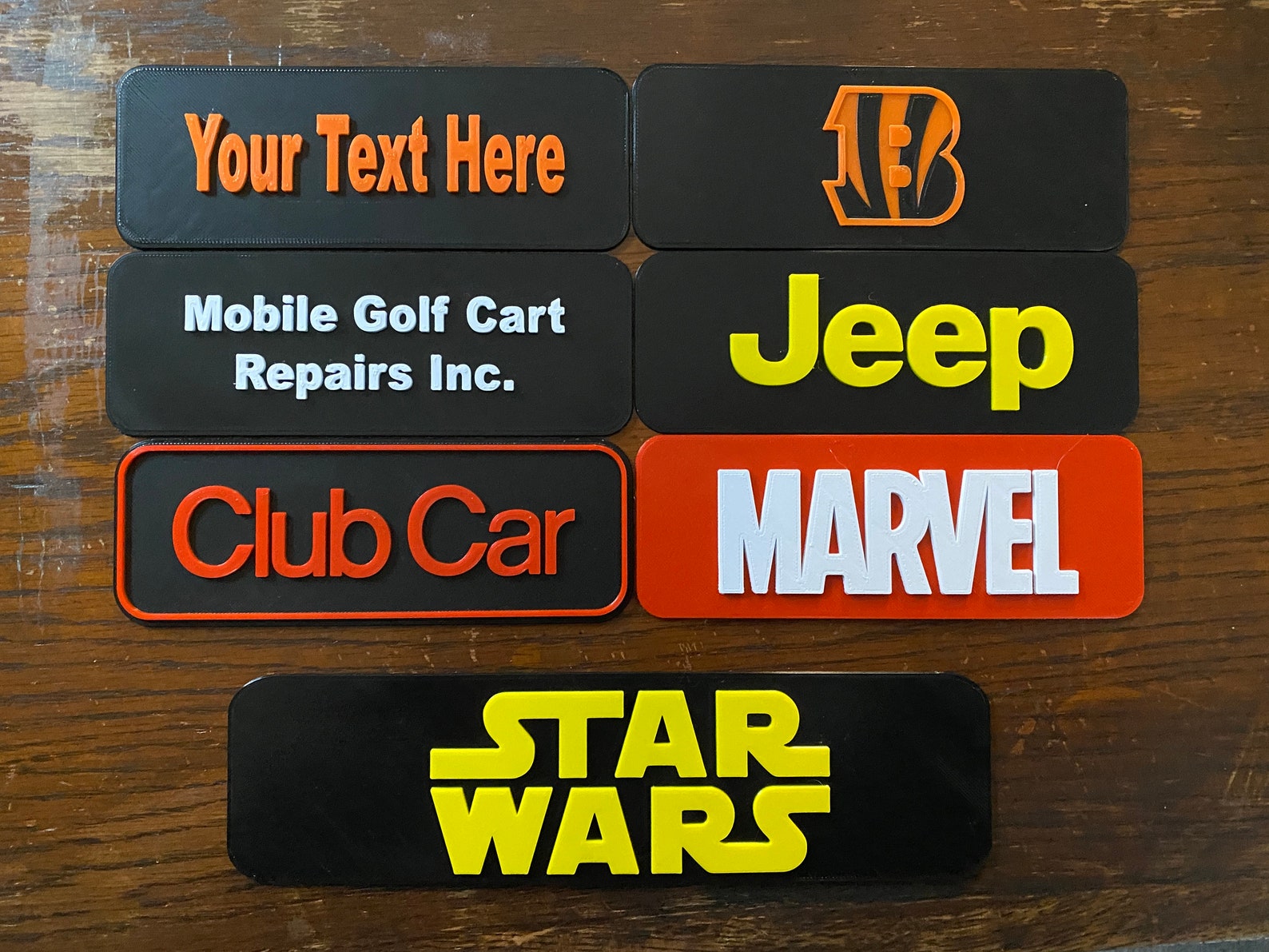 Personalized 3d Printed Golf Cart Plate - Etsy
