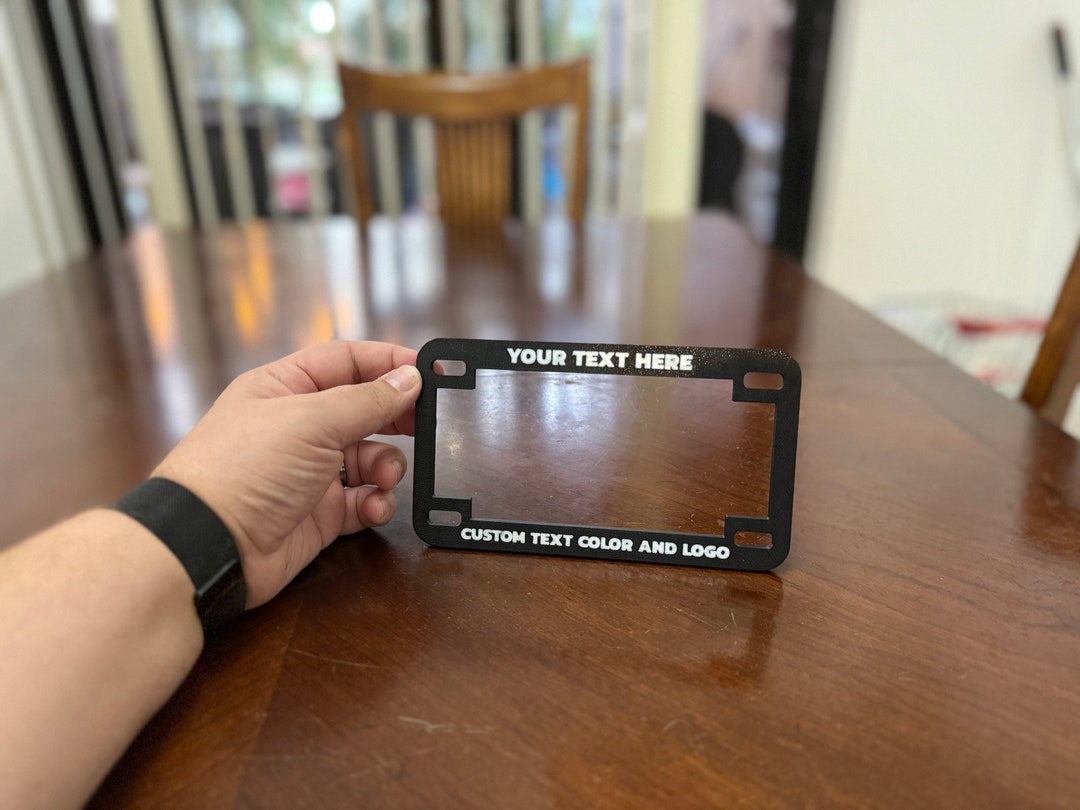 Custom Motorcycle License Plate Frame - Etsy