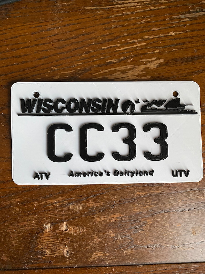 Wisconsin ATV/UTV Personalized License Plate - Etsy