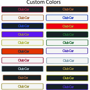 Club Car DS Name Plate With Custom Color (15.75"x2.25) - Etsy