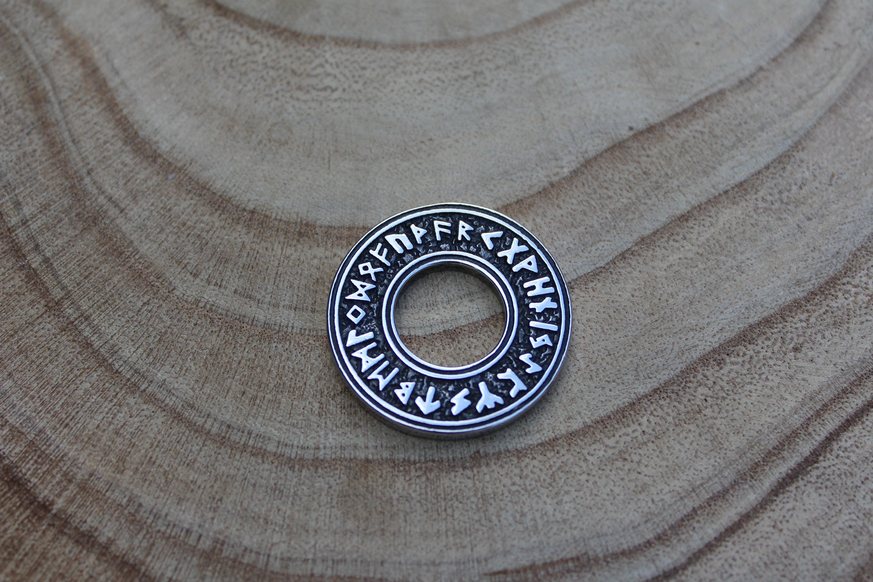 Elder Futhark Runes Wheel Norse Viking Pagan Amulet Necklace by ...