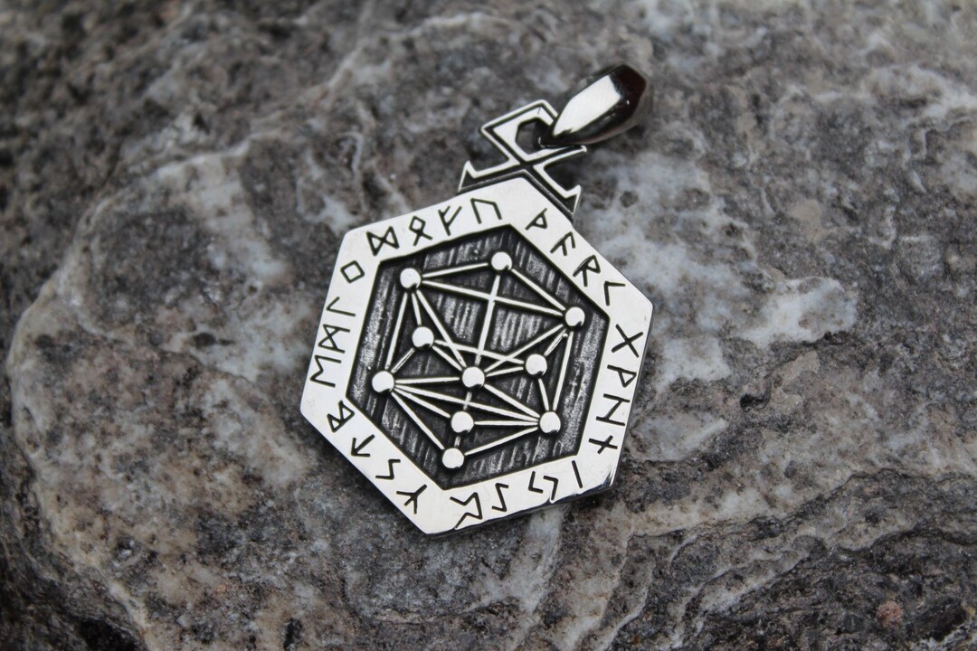 Odin's Runic Compass Protection Runes Norse Viking Pagan Cosmos Pendant ...