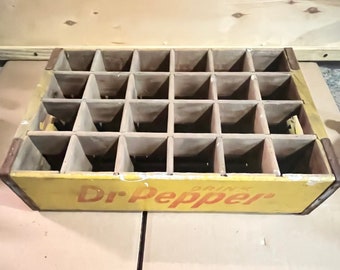 RARE Vintage Wooden Dr. Pepper Crate - Etsy