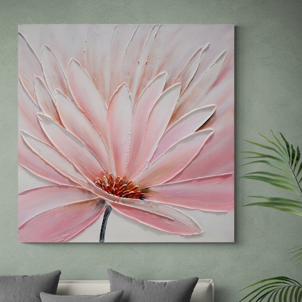 Pink Flower Canvas - Etsy