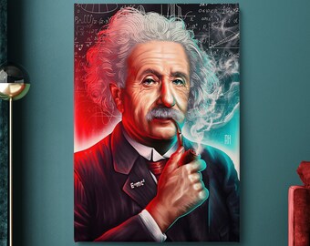 Albert Einstein Smoking Weed