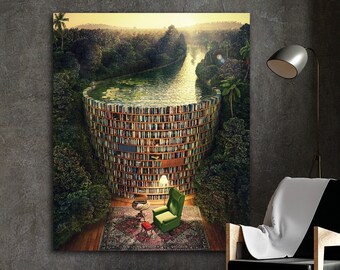 Library Wall Art - Etsy