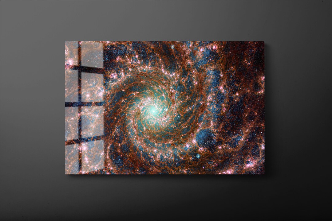 NASA Phantom Galaxy Hubble Tempered Glass Wall Art, Space and Stars ...