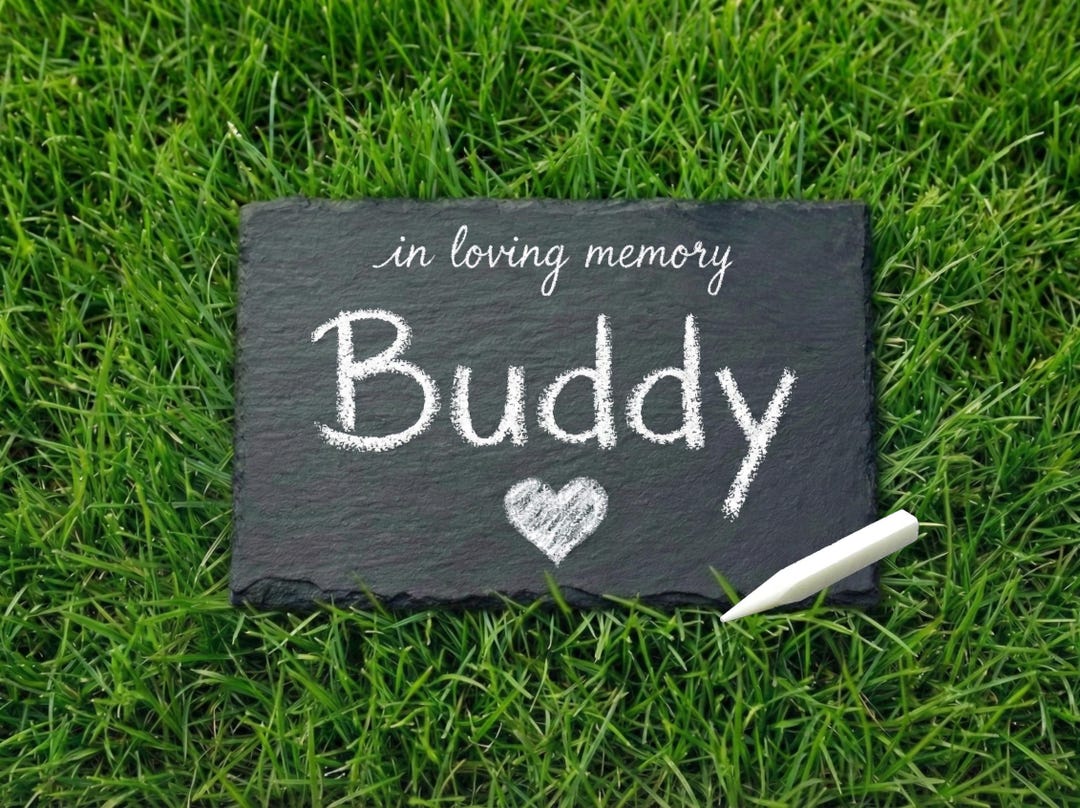 DIY Natural Slate Garden Marker Memorial Stone & Soapstone Pencil, 12 X ...