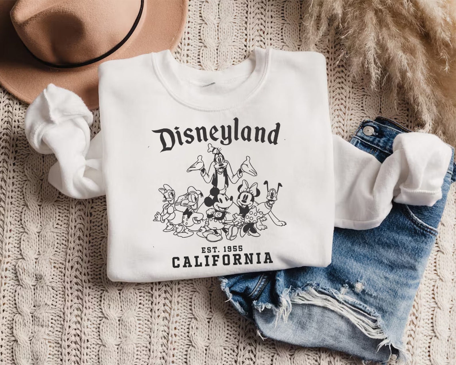 Disneyland California Est 1995 Sweatshirt Hoodie, Mickey and Friends ...