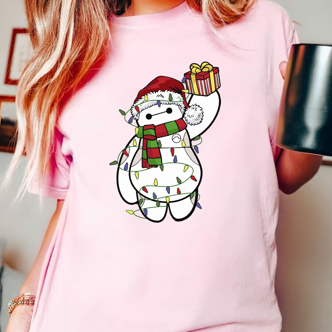 Disney Big Hero 6 Baymax Christmas Lights FE1040 Holiday Trip Unisex T ...