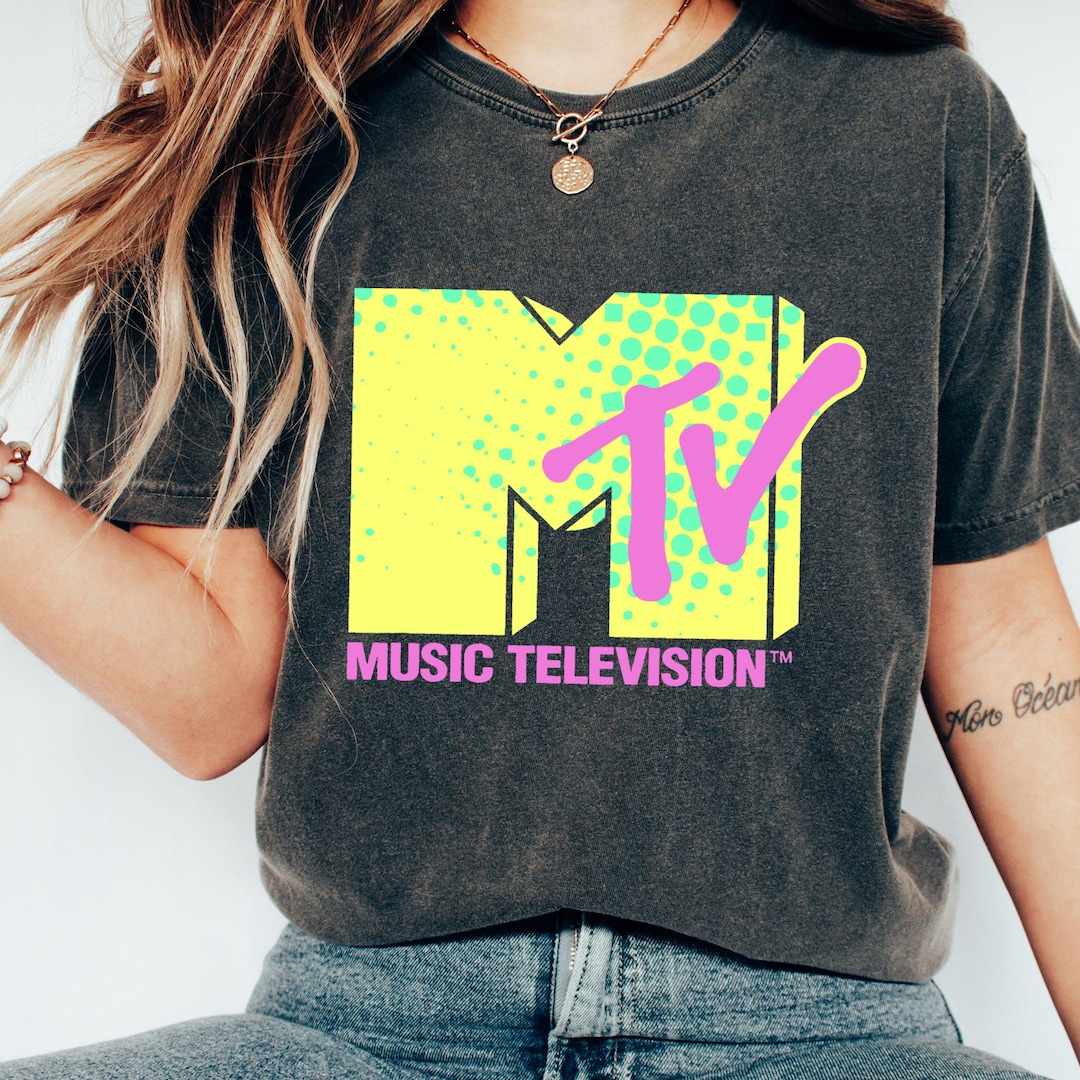 MTV Neon Yellow Logo Graphic FE1375 Holiday Trip Unisex T-shirt ...