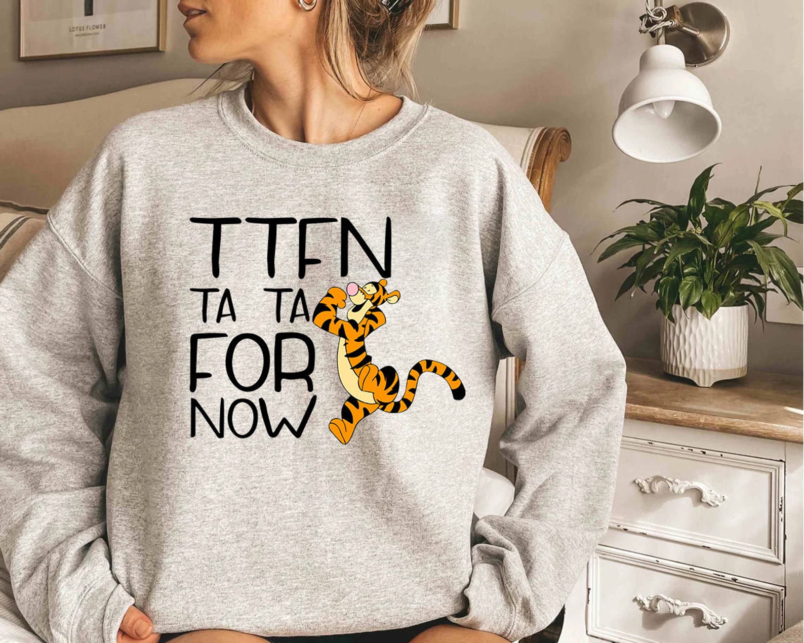 Tigger Winnie the Pooh TTFN Ta Ta for Now Sweatshirt, Tigger Hoodie ...