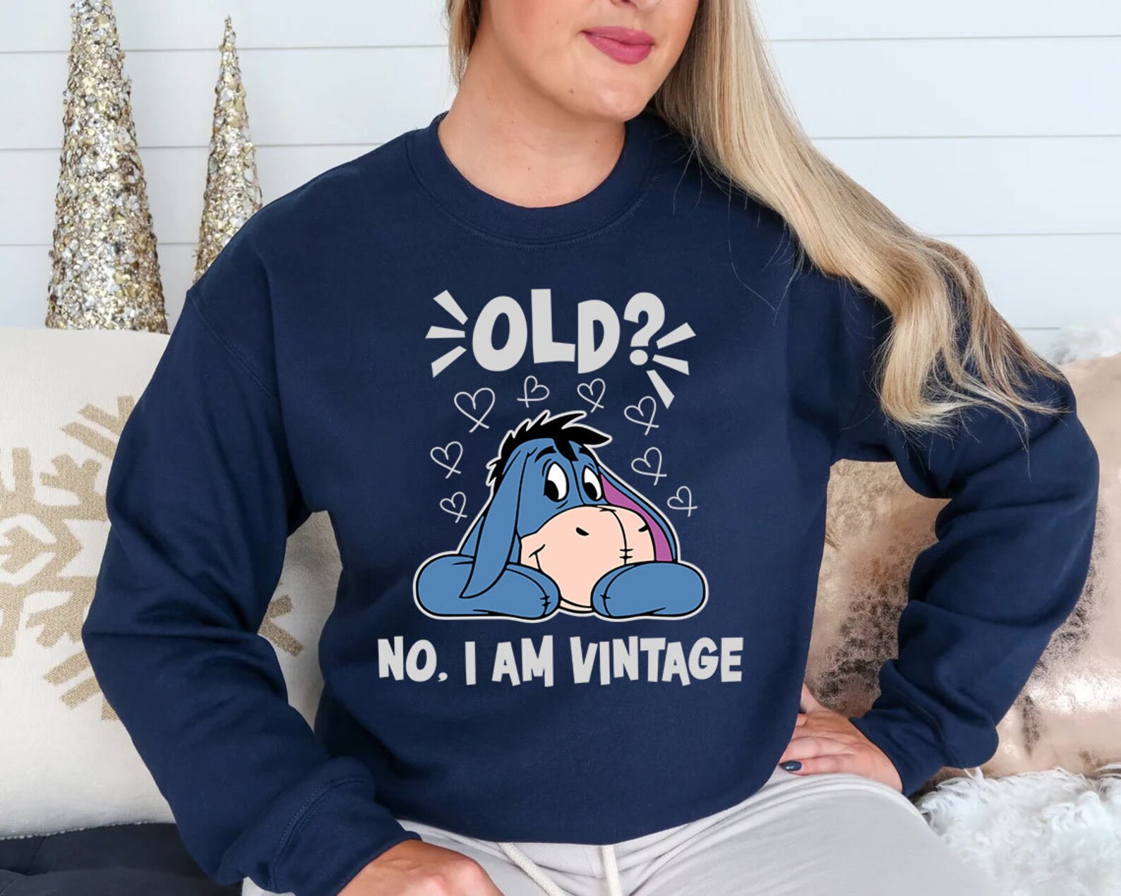 Old? No I Am Vintage Eeyore Hoodie, Eeyore Sweatshirts, Winnie the Pooh ...