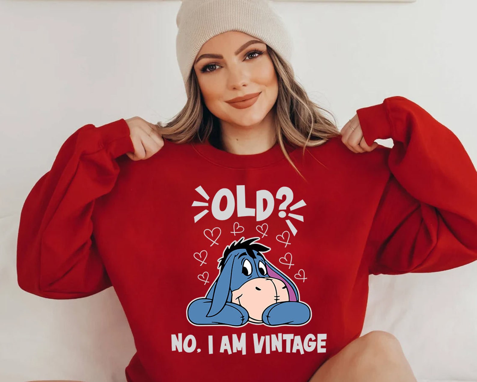 Old? No I Am Vintage Eeyore Hoodie, Eeyore Sweatshirts, Winnie the Pooh ...