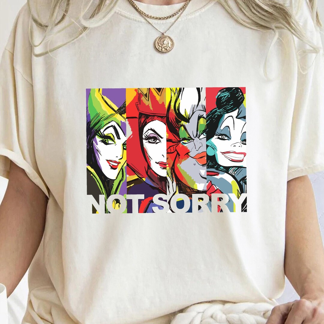 Disney Villains Characters Female Baddies Not Sorry WS1057 Holiday Trip ...