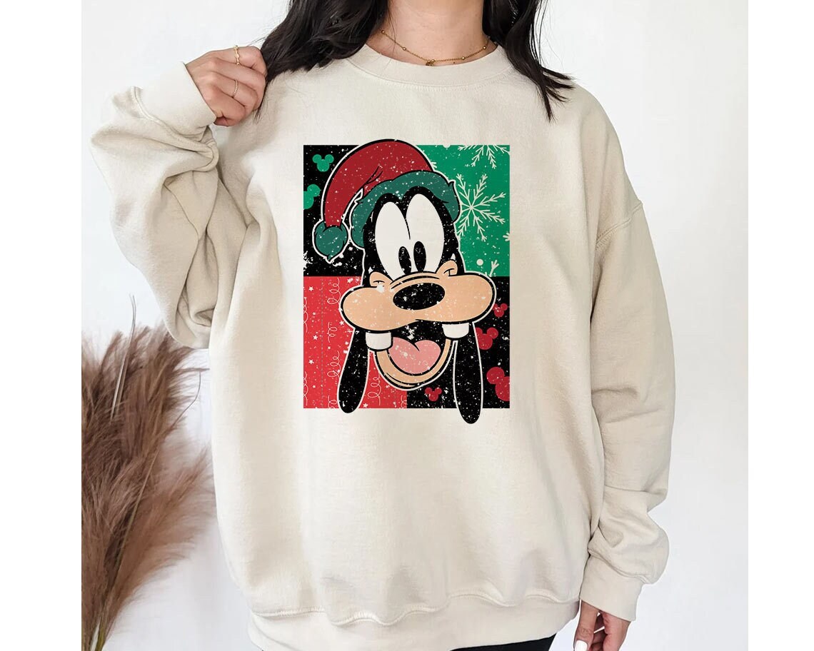 Disney Goofy Dog Sweater Style Sweatshirt, Disney Christmas Sweatshirt ...