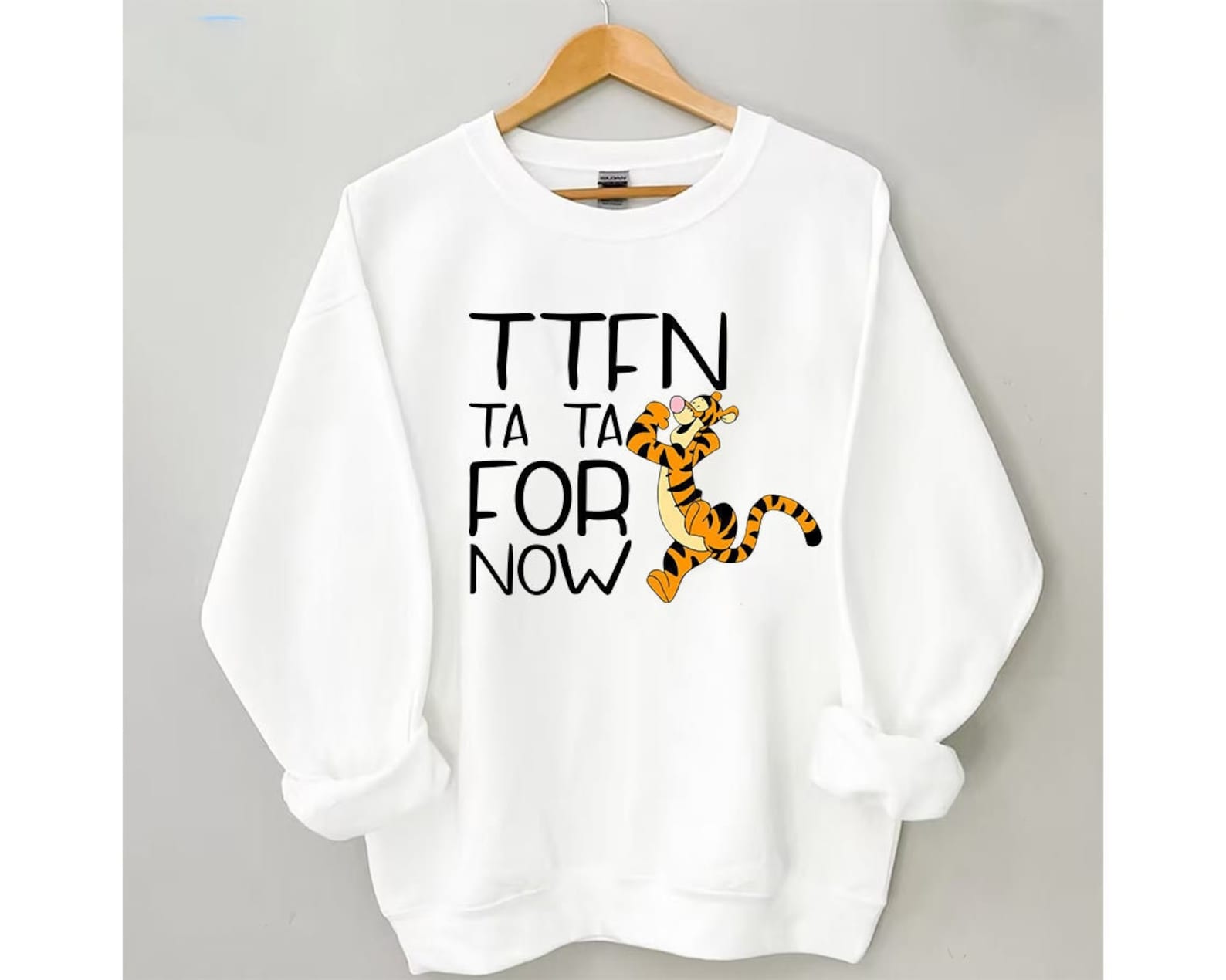 Tigger Winnie the Pooh TTFN Ta Ta for Now Sweatshirt, Tigger Hoodie ...