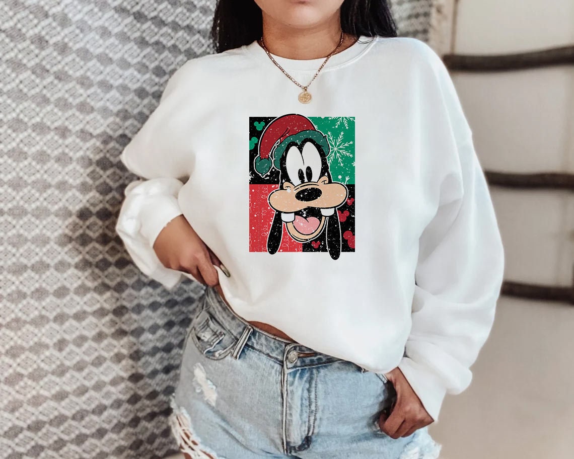 Disney Goofy Dog Sweater Style Sweatshirt, Disney Christmas Sweatshirt ...