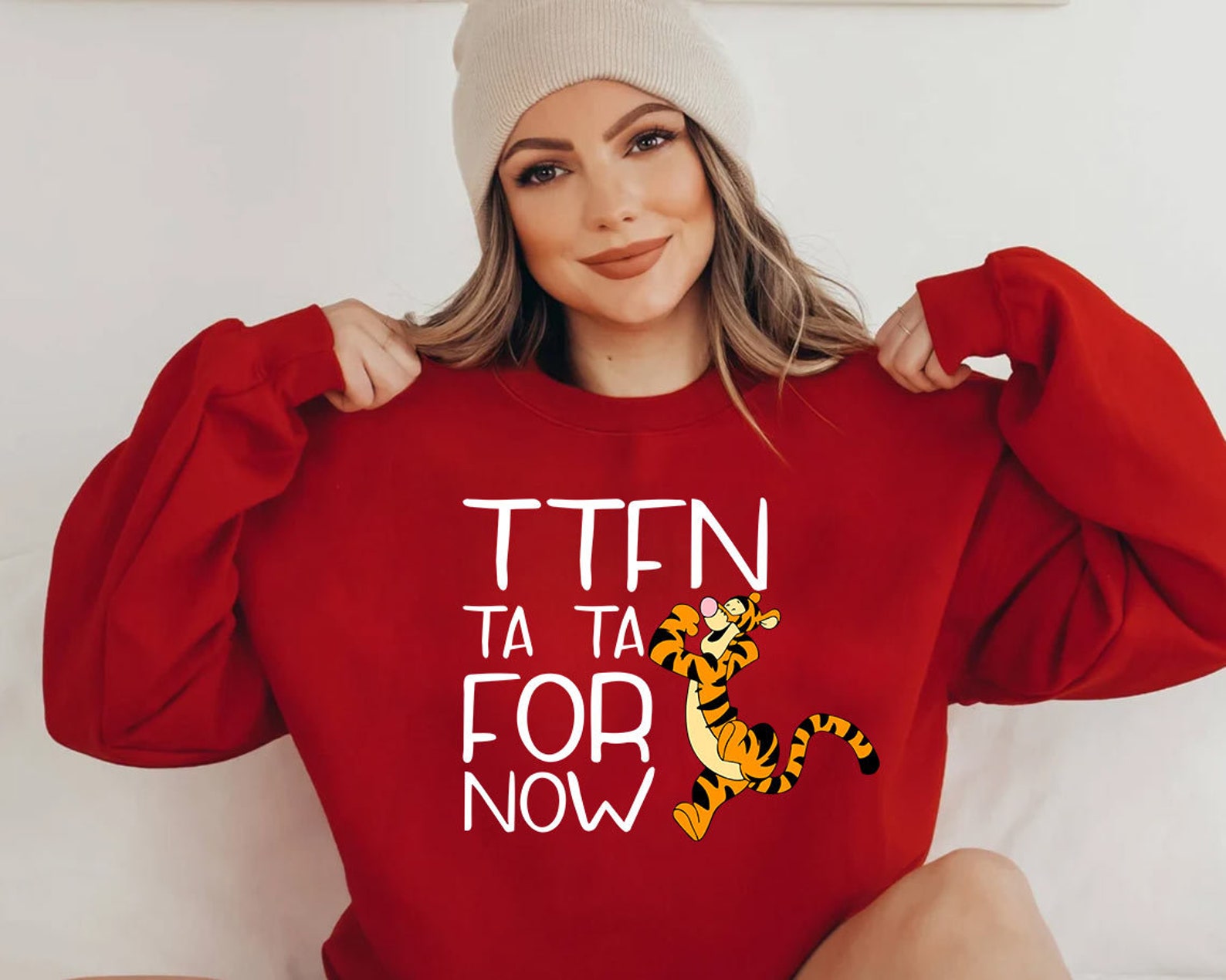 Tigger Winnie the Pooh TTFN Ta Ta for Now Sweatshirt, Tigger Hoodie ...