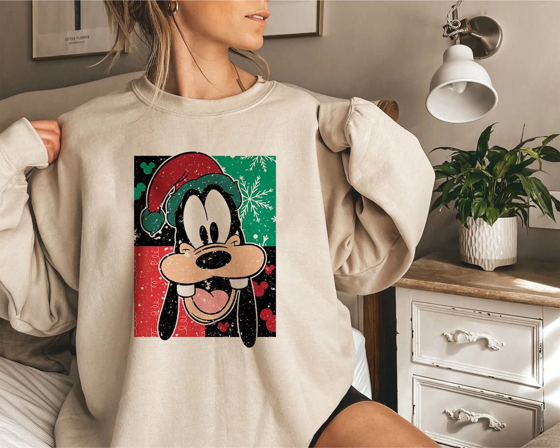Disney Goofy Dog Sweater Style Sweatshirt, Disney Christmas Sweatshirt ...