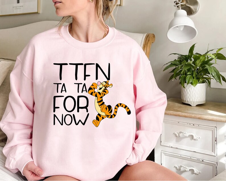 Tigger Winnie the Pooh TTFN Ta Ta for Now Sweatshirt, Tigger Hoodie ...