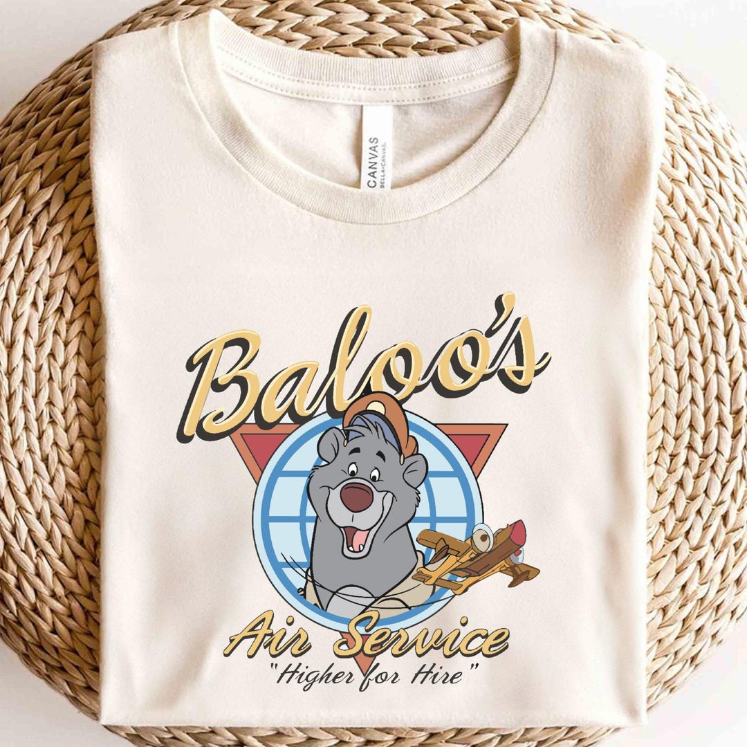 Disney Talespin Funny Baloo's Air Service_e1090 Holiday Trip Unisex T ...