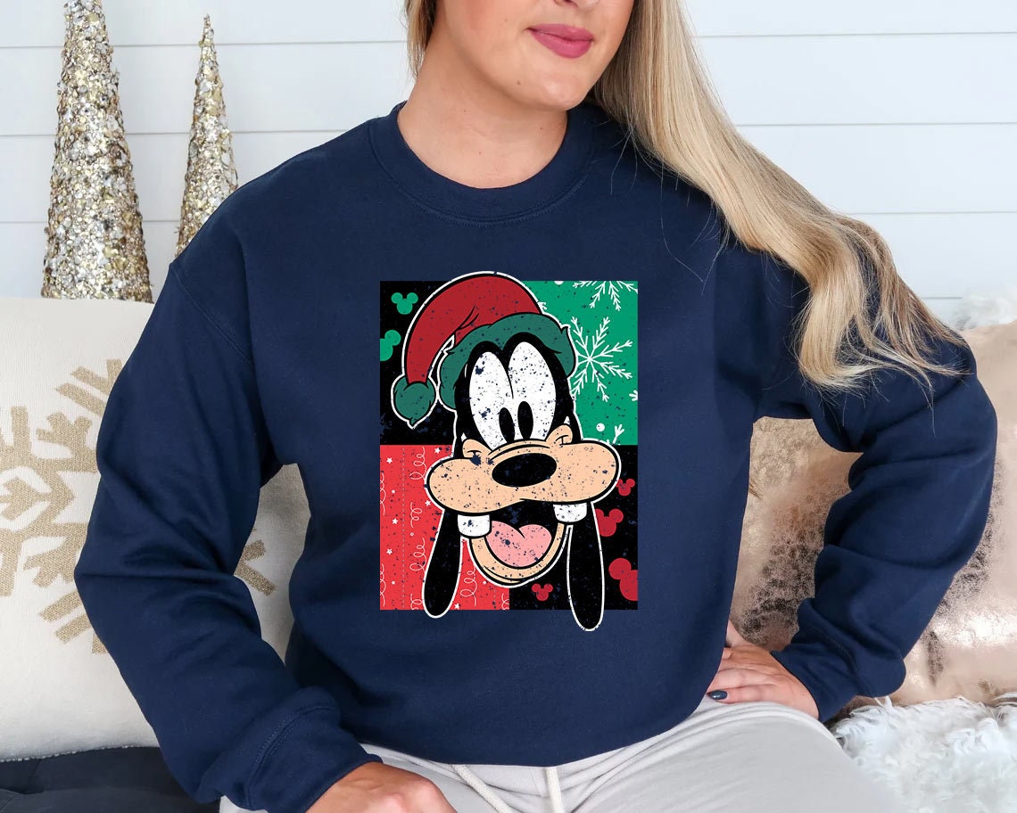 Disney Goofy Dog Sweater Style Sweatshirt, Disney Christmas Sweatshirt ...