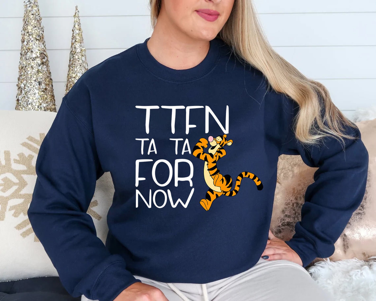 Tigger Winnie the Pooh TTFN Ta Ta for Now Sweatshirt, Tigger Hoodie ...
