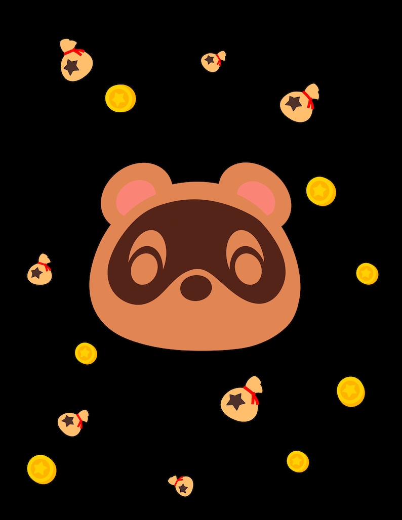 Animal Crossing Svg Png Cricut Files Bells Tom Nook Svg - Etsy