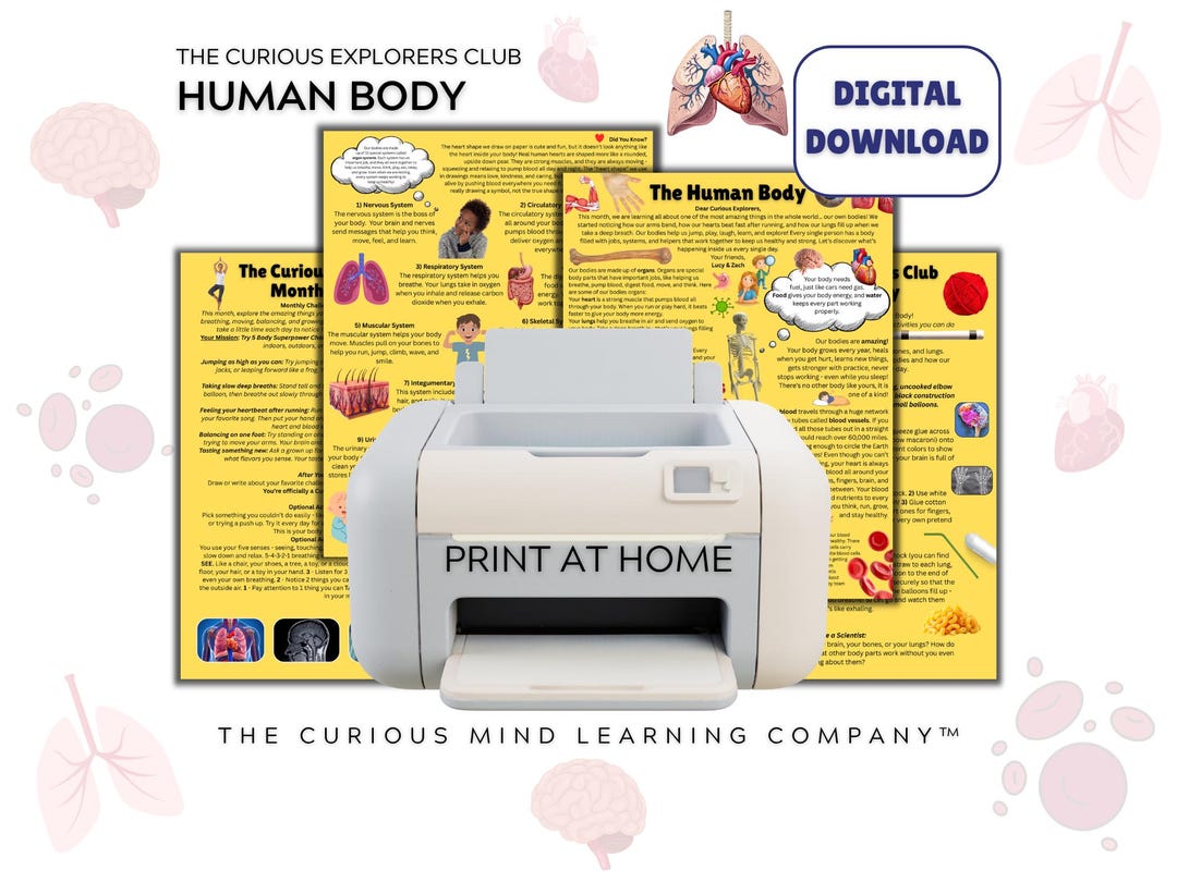 Human Body Printable Learning Letter | Anatomy Science for Kids ...