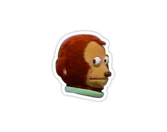 Monkey Puppet Meme Sticker Hilarious Gift Awkward Side Eye Funny ...