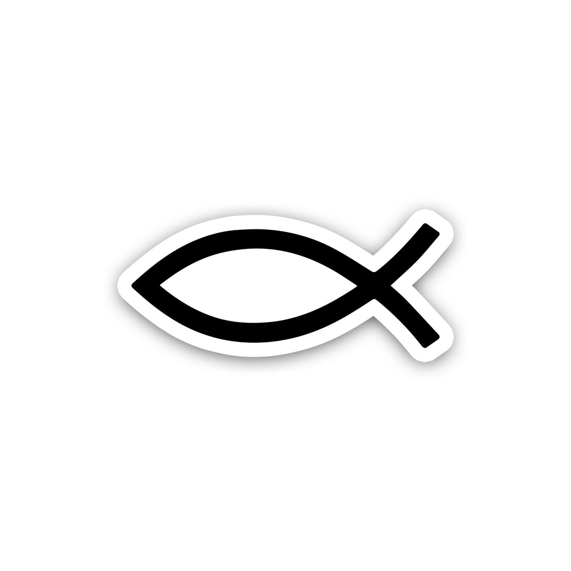 Ichthys Jesus Fish Christian Fish Symbol Sticker - Etsy