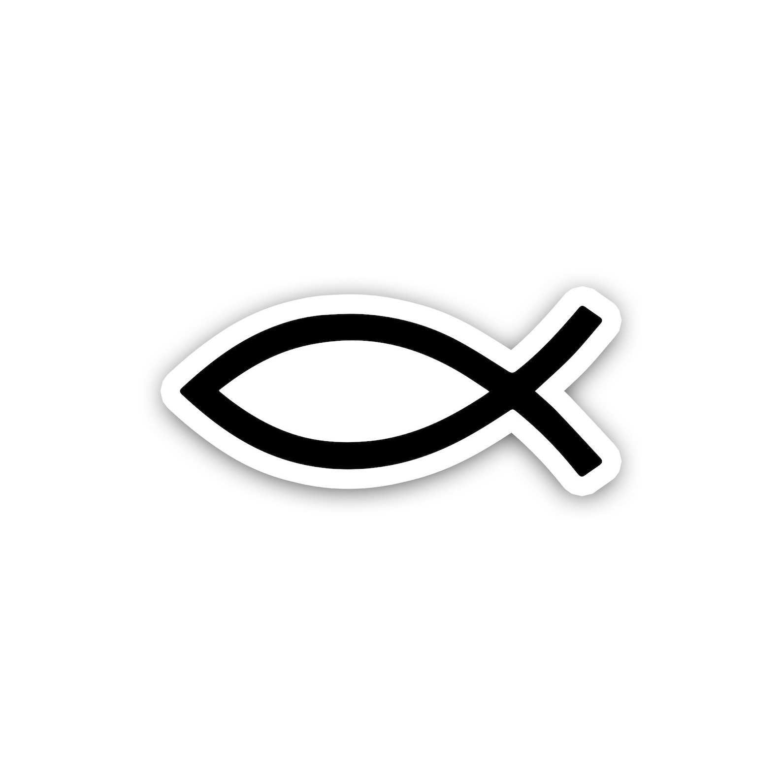 Ichthys Jesus Fish Christian Fish Symbol Sticker - Etsy