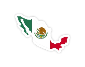 Mexico Map Sticker Flag for Laptop Book Fridge Guitar Motorcycle Helmet ...