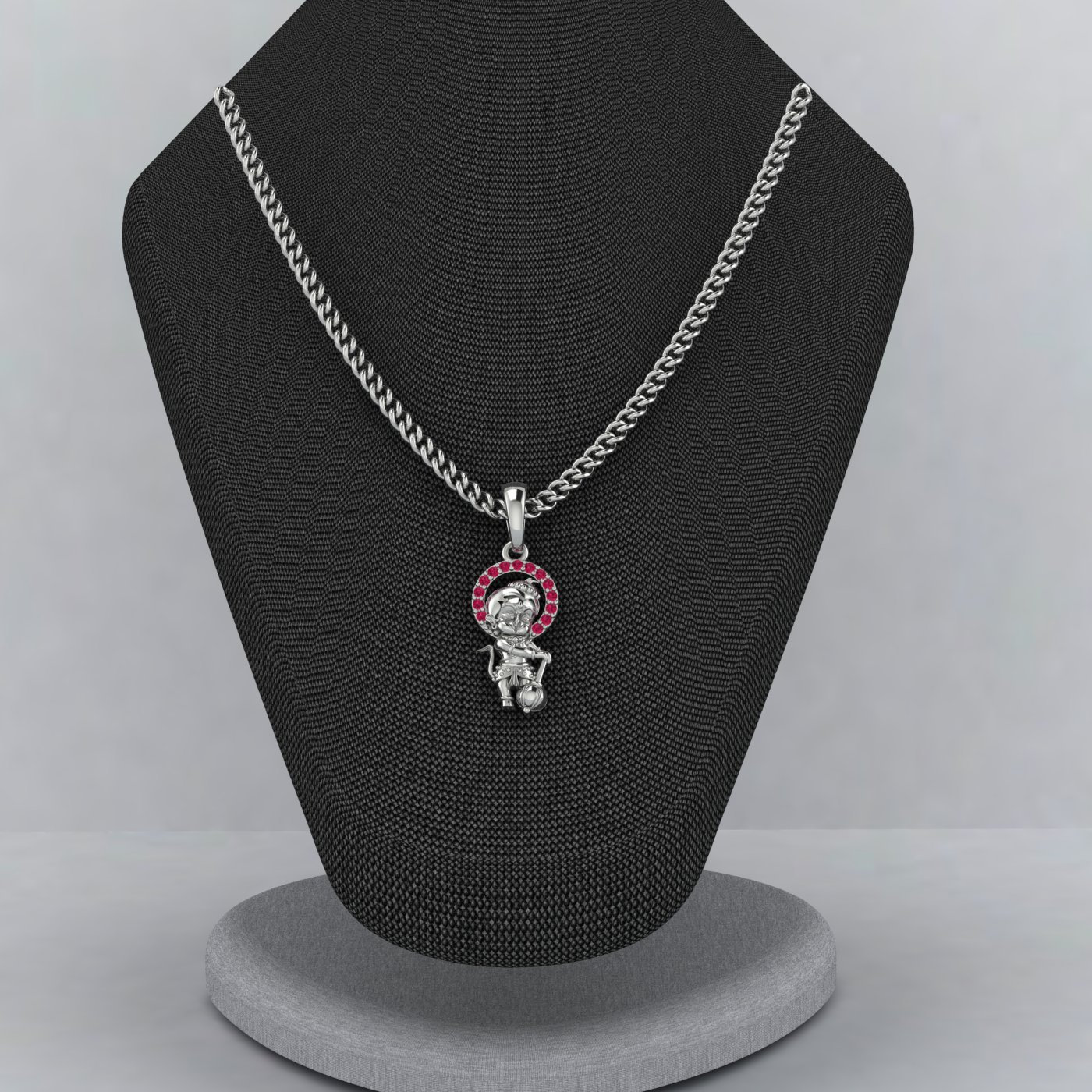 Lord Hanuman Pendant 925 Sterling Silver With Ruby - Handmade ...