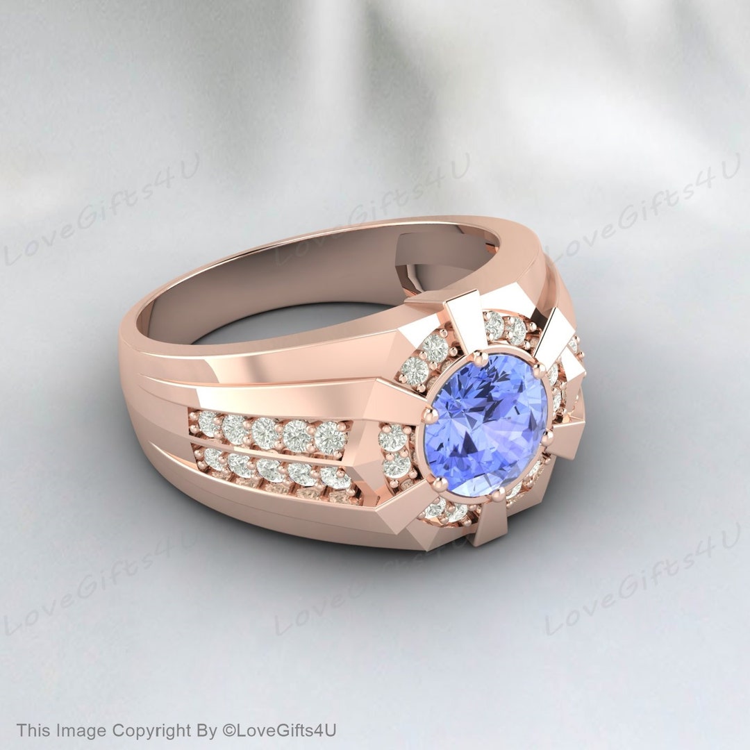 Tanzanite Men Ring-blue Stone Men's Ring-gemstone Men Ring-gift for Him ...